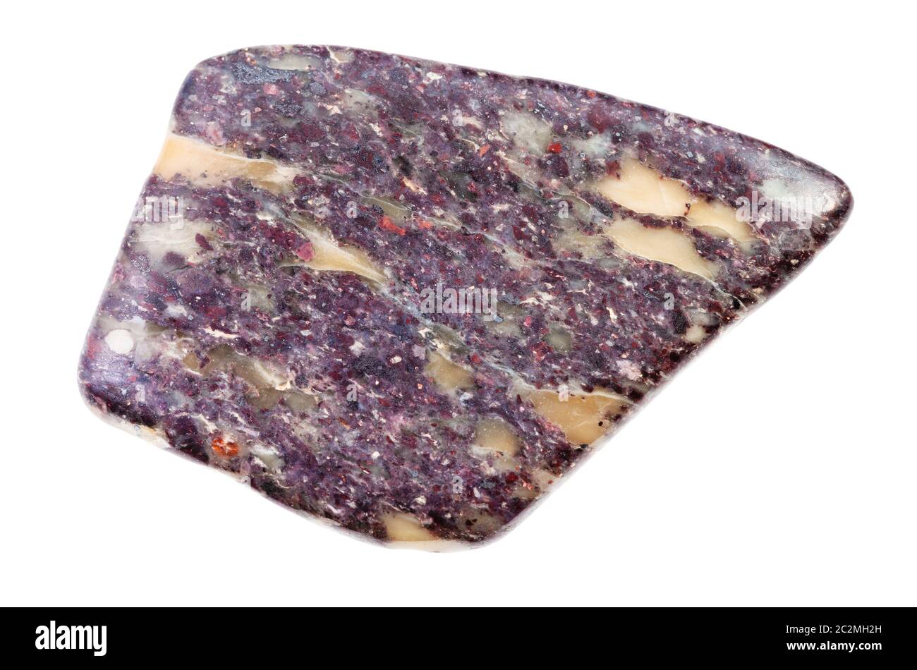 closeup of sample of natural mineral from geological collection ...