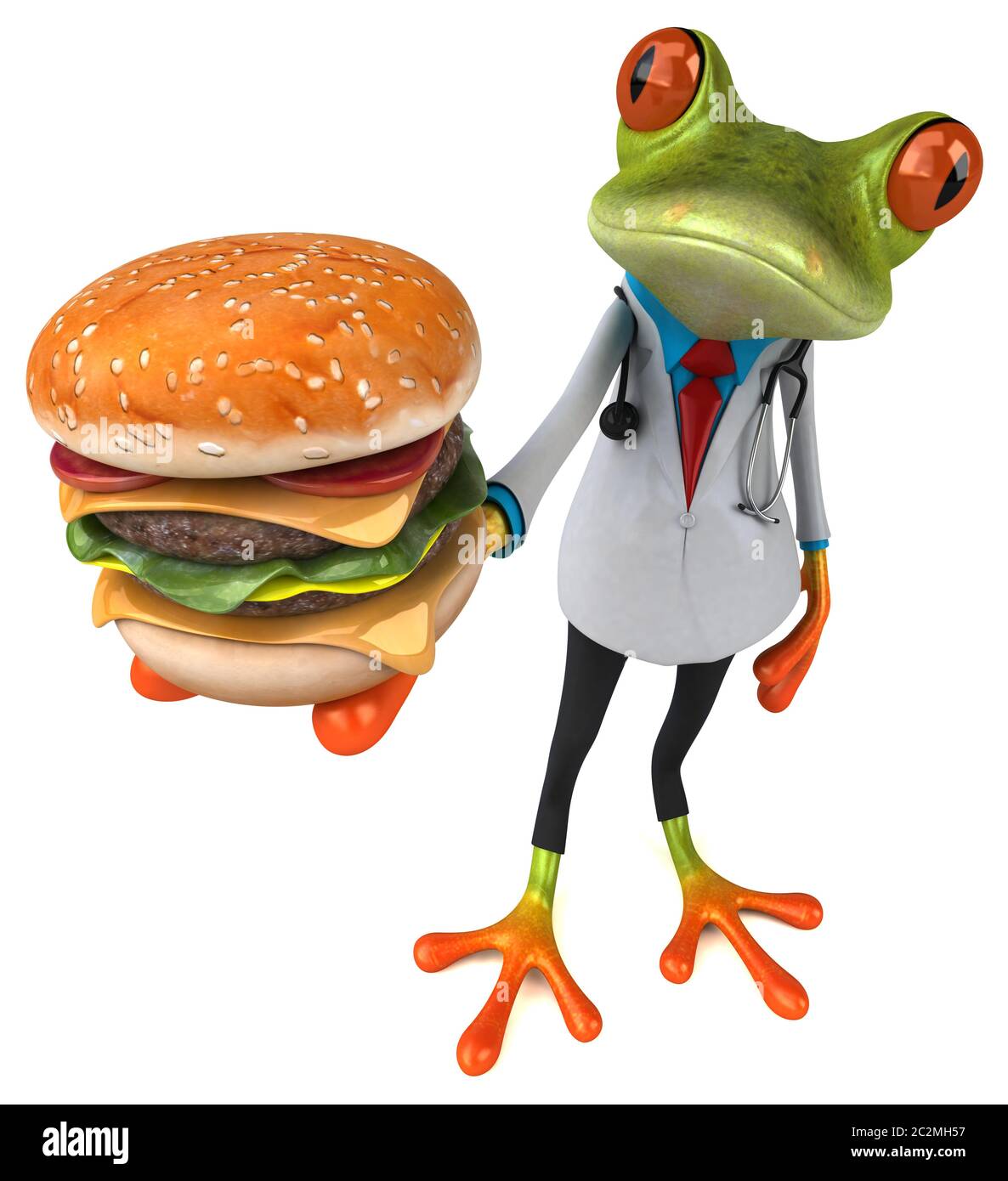 Frog doctor - 3D Illustration Stock Photo - Alamy
