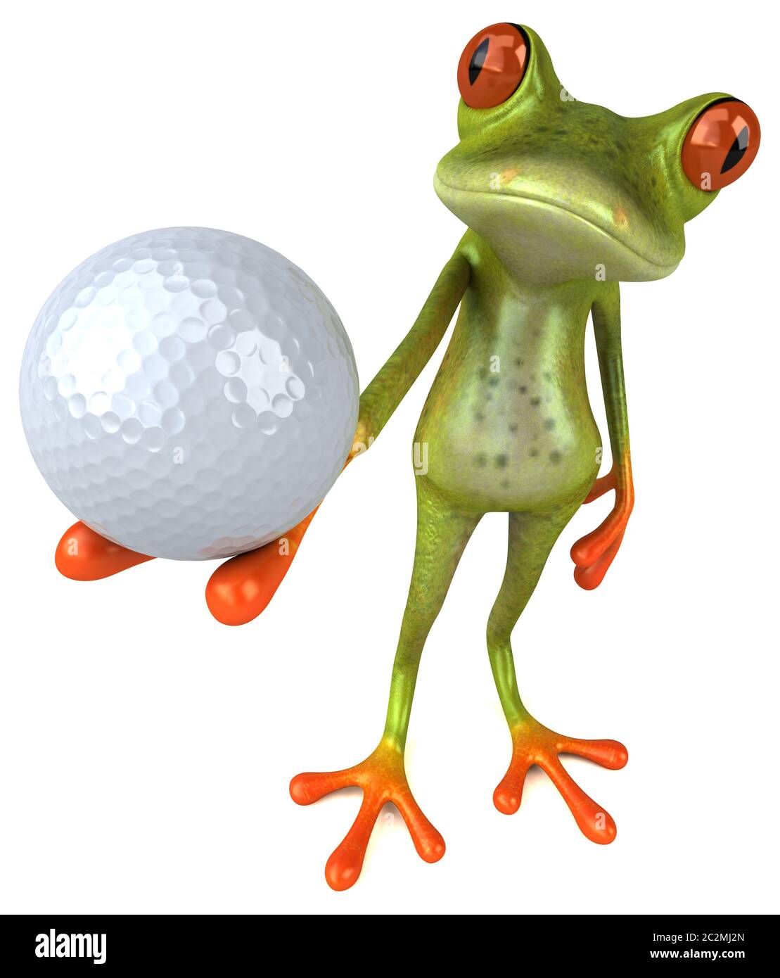 Fun frog - 3D Illustration Stock Photo - Alamy