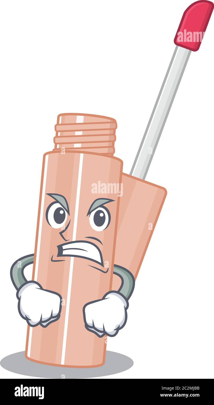 A cartoon picture of lip tint showing an angry face Stock Vector Image ...