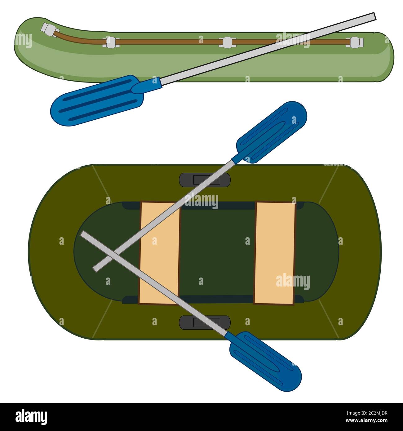Inflatable rubber boat type overhand and from the side Stock Photo - Alamy