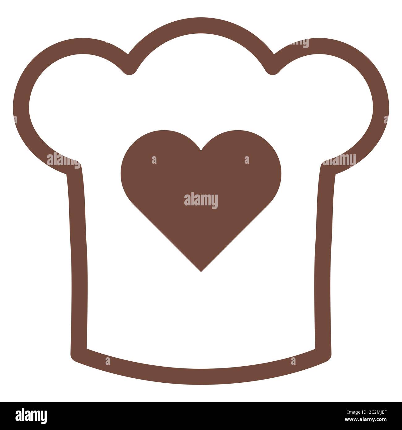 Heart and chef hat Stock Photo - Alamy