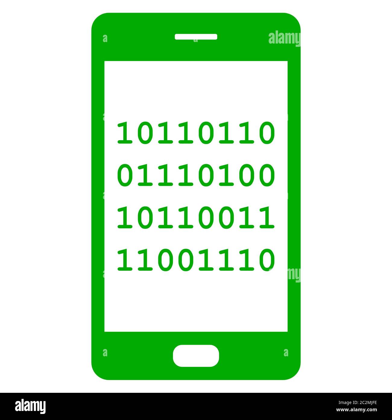 Binary code and smartphone Stock Photo - Alamy