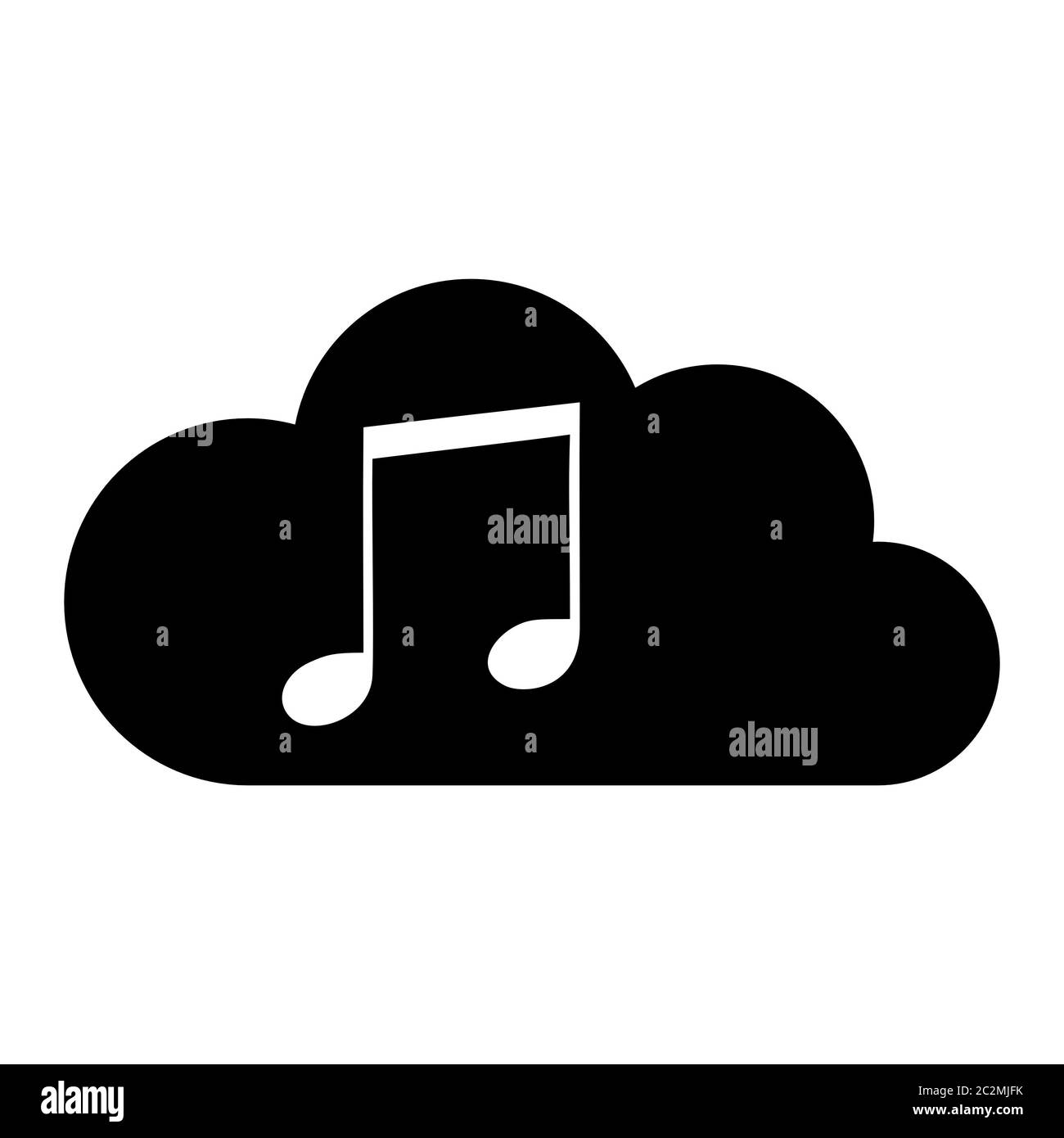 Music note and cloud Stock Photo - Alamy
