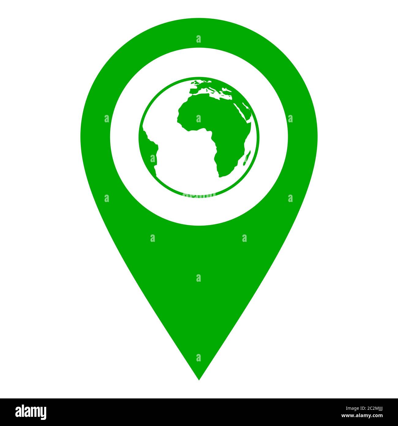 Globe and location pin Stock Photo - Alamy