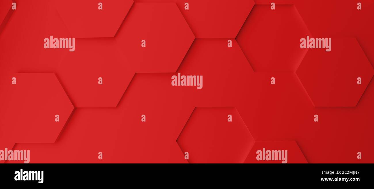 Abstract modern red honeycomb background, 3d rendering Stock Photo - Alamy