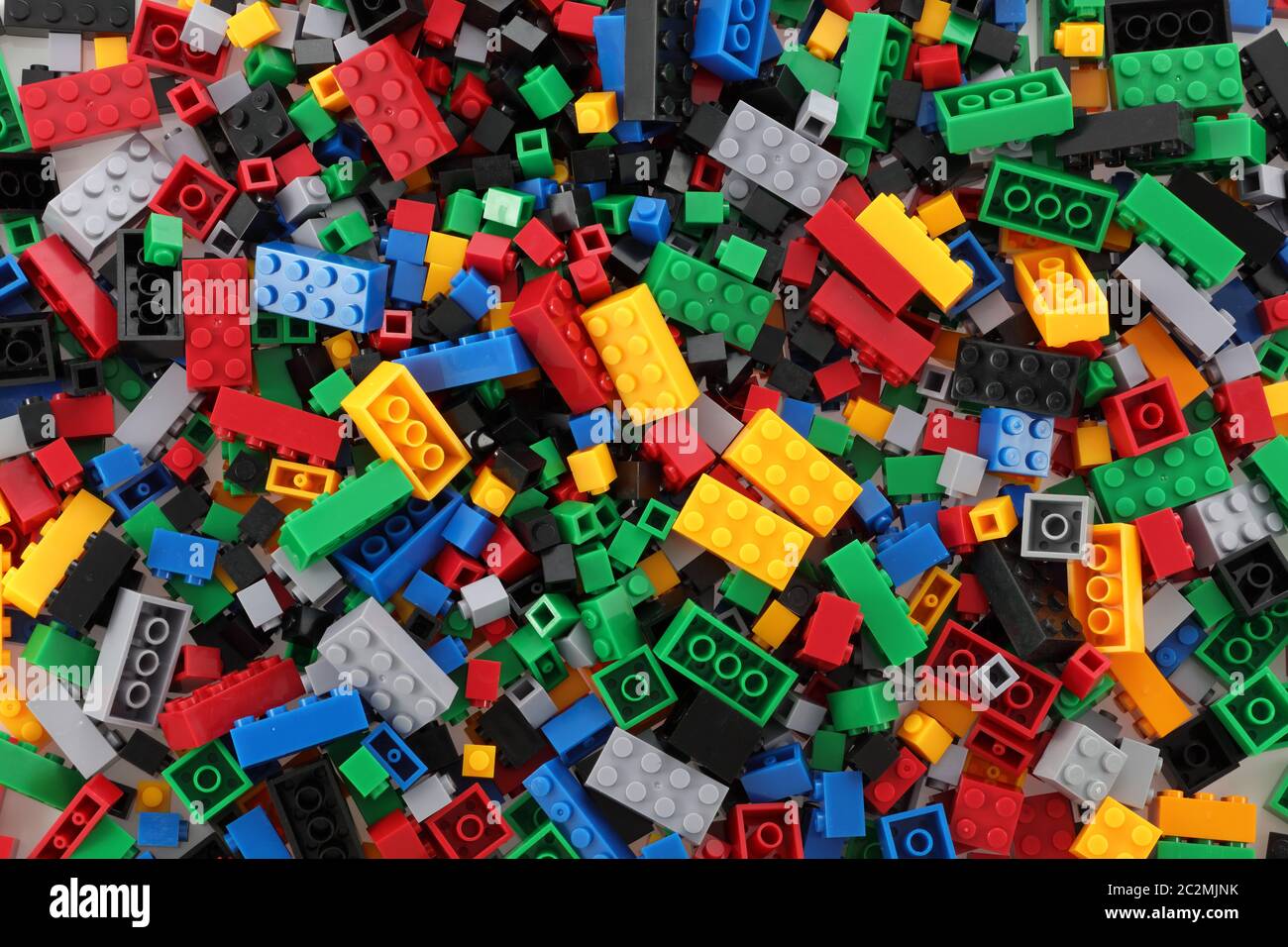 Pile of child's building blocks in multiple colours Stock Photo - Alamy