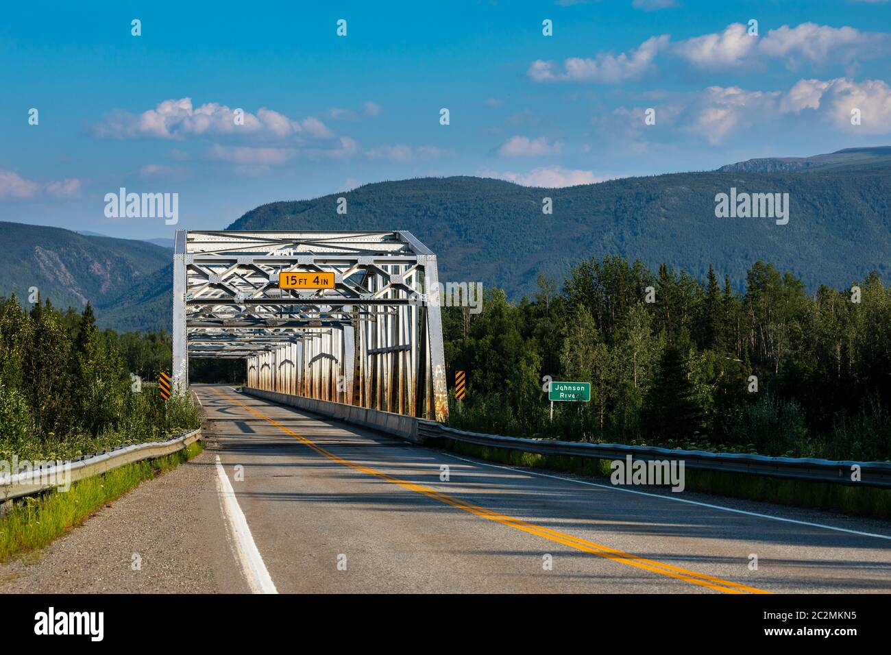 Bridge in the Landscape of the Alaska Highway Stock Photo - Alamy
