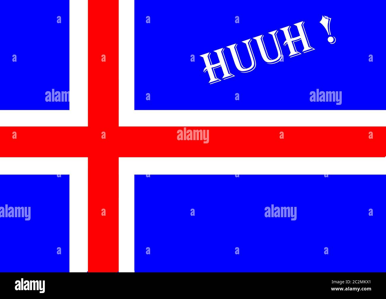 A iceland flag with Huuh Stock Photo - Alamy