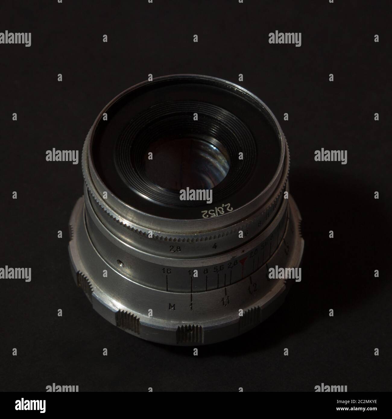 Retro Camera Lens on the black background Stock Photo - Alamy