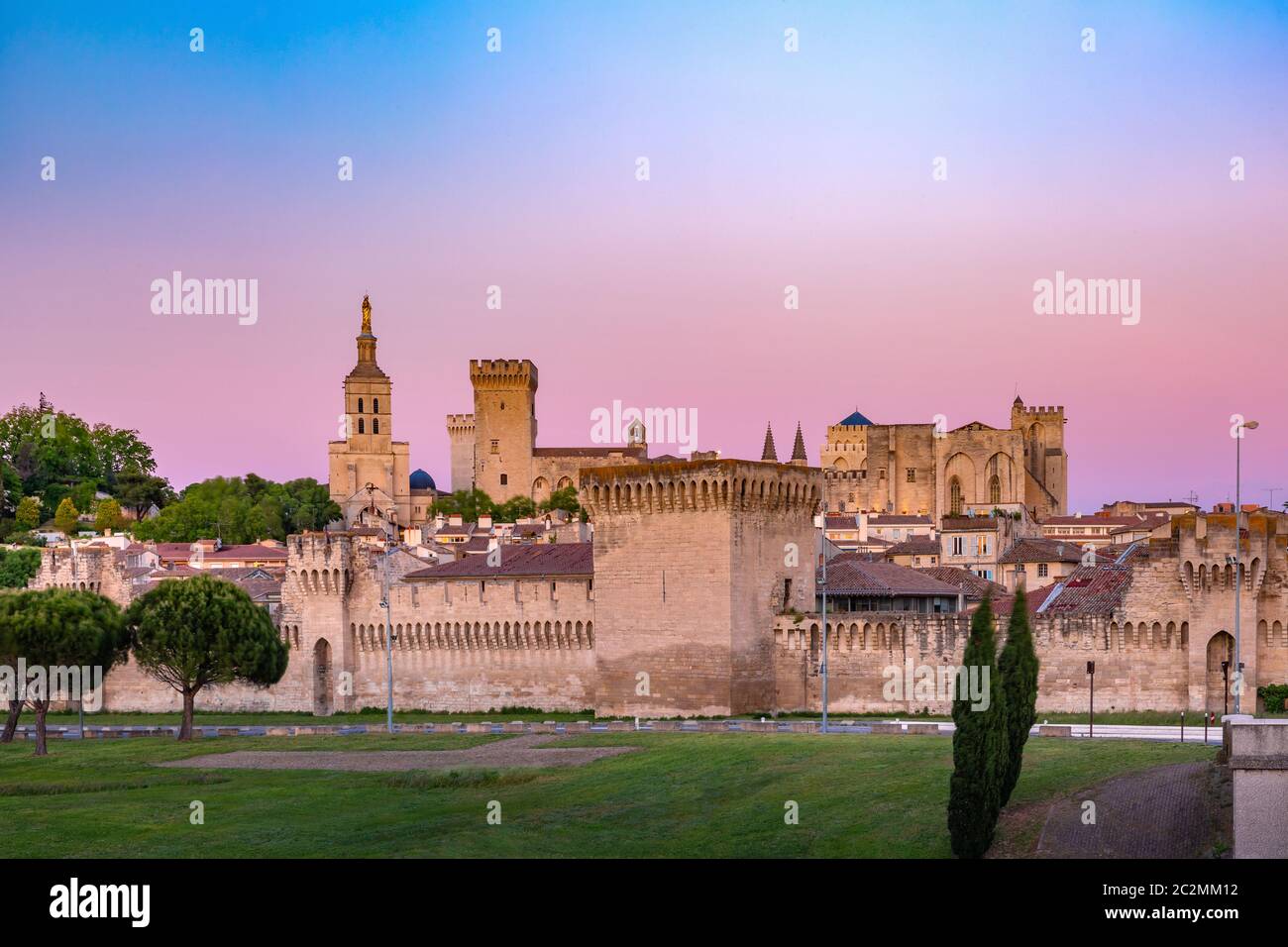 Palace of the Popes, once fortress and palace, one of the largest and ...