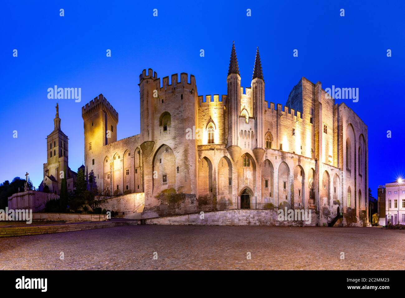 Palace of the Popes, once fortress and palace, one of the largest and ...