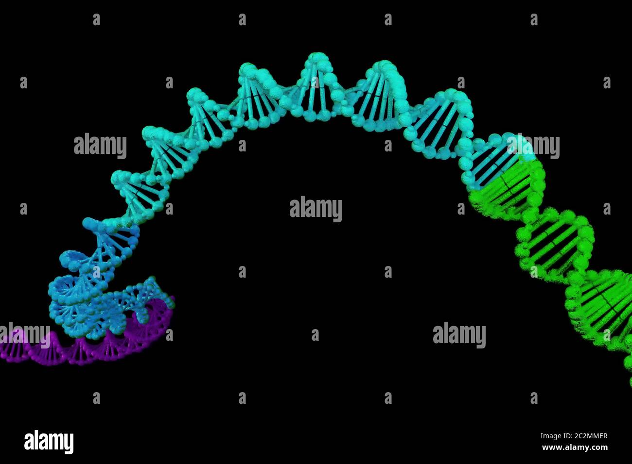 3d rendering of DNA (deoxyribonucleic acid) structure, 3d illustration Stock Photo - Alamy
