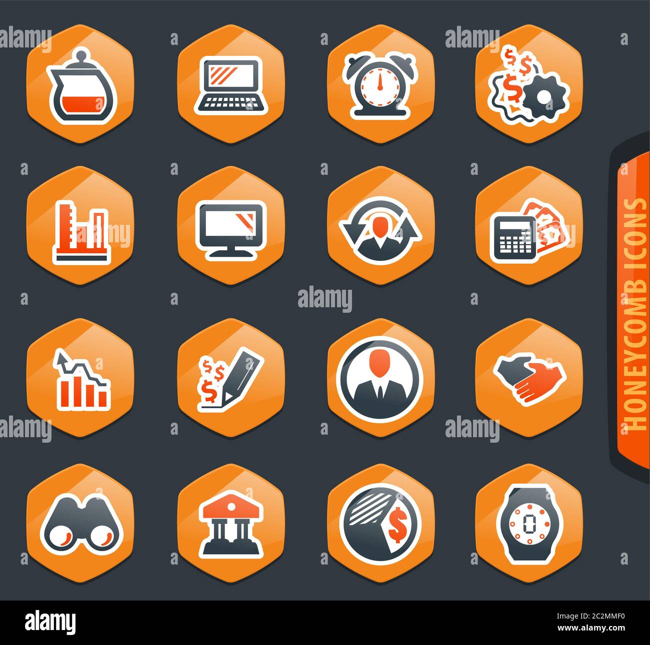 Business management and human resources color vector icons for user ...