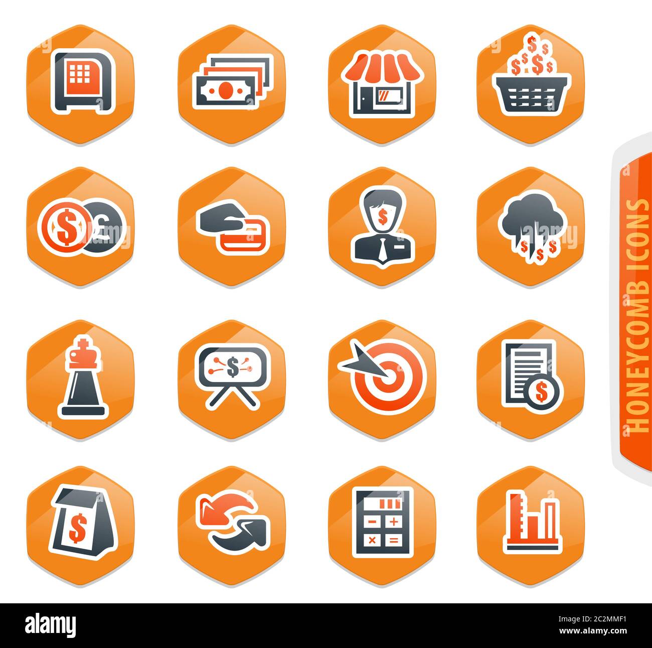 Business color vector icons for user interface design Stock Photo - Alamy