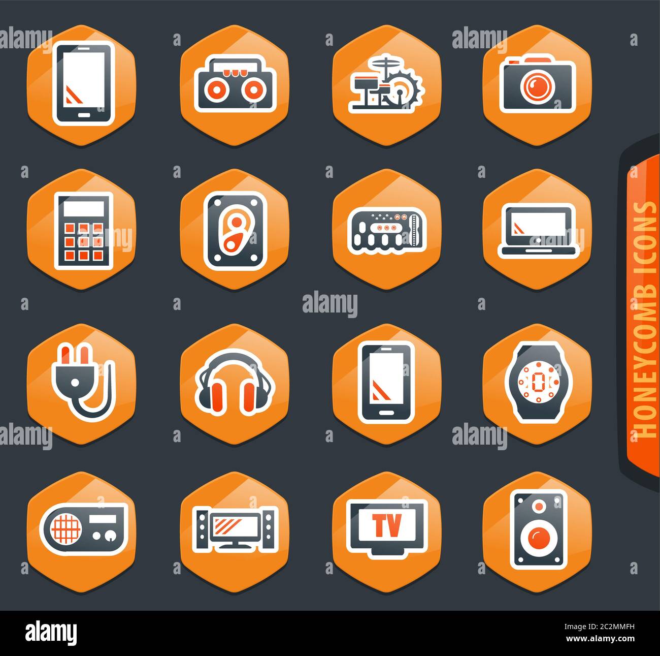 Devices vector icons for user interface design Stock Photo - Alamy