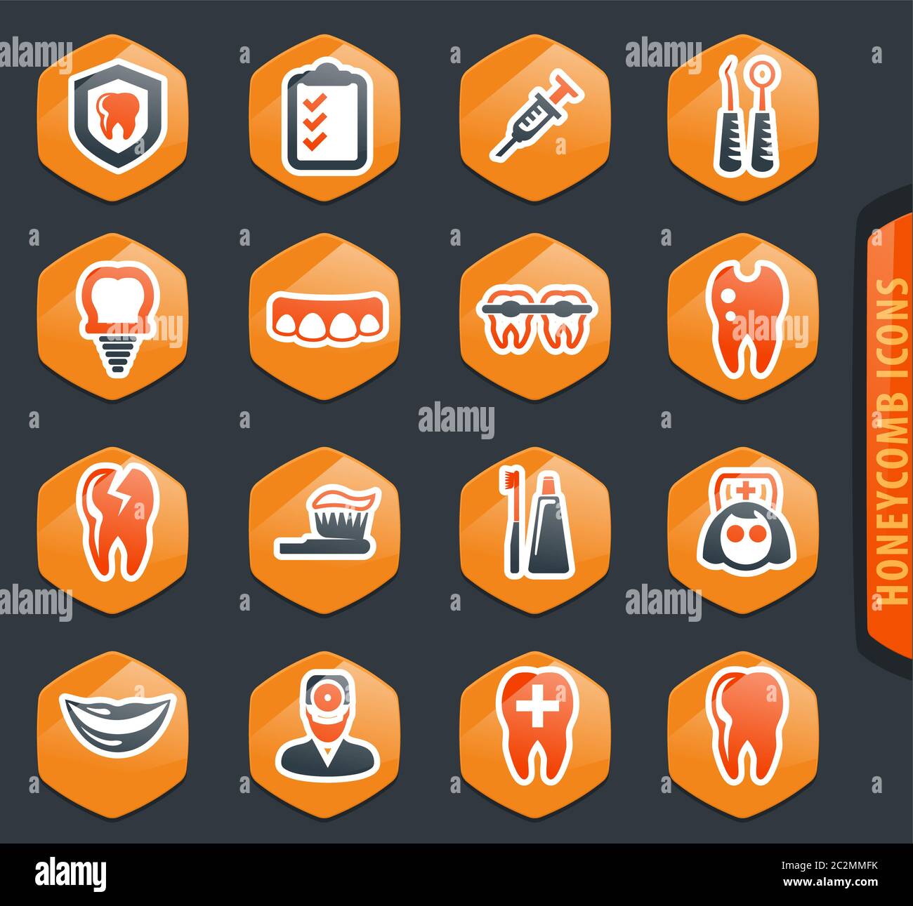 Dental vector icons for user interface design Stock Photo - Alamy