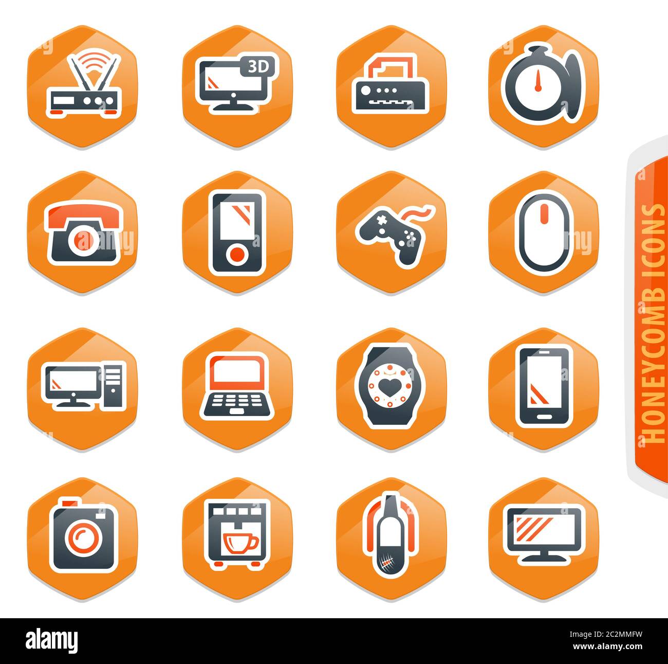 Devices vector icons for user interface design Stock Photo - Alamy