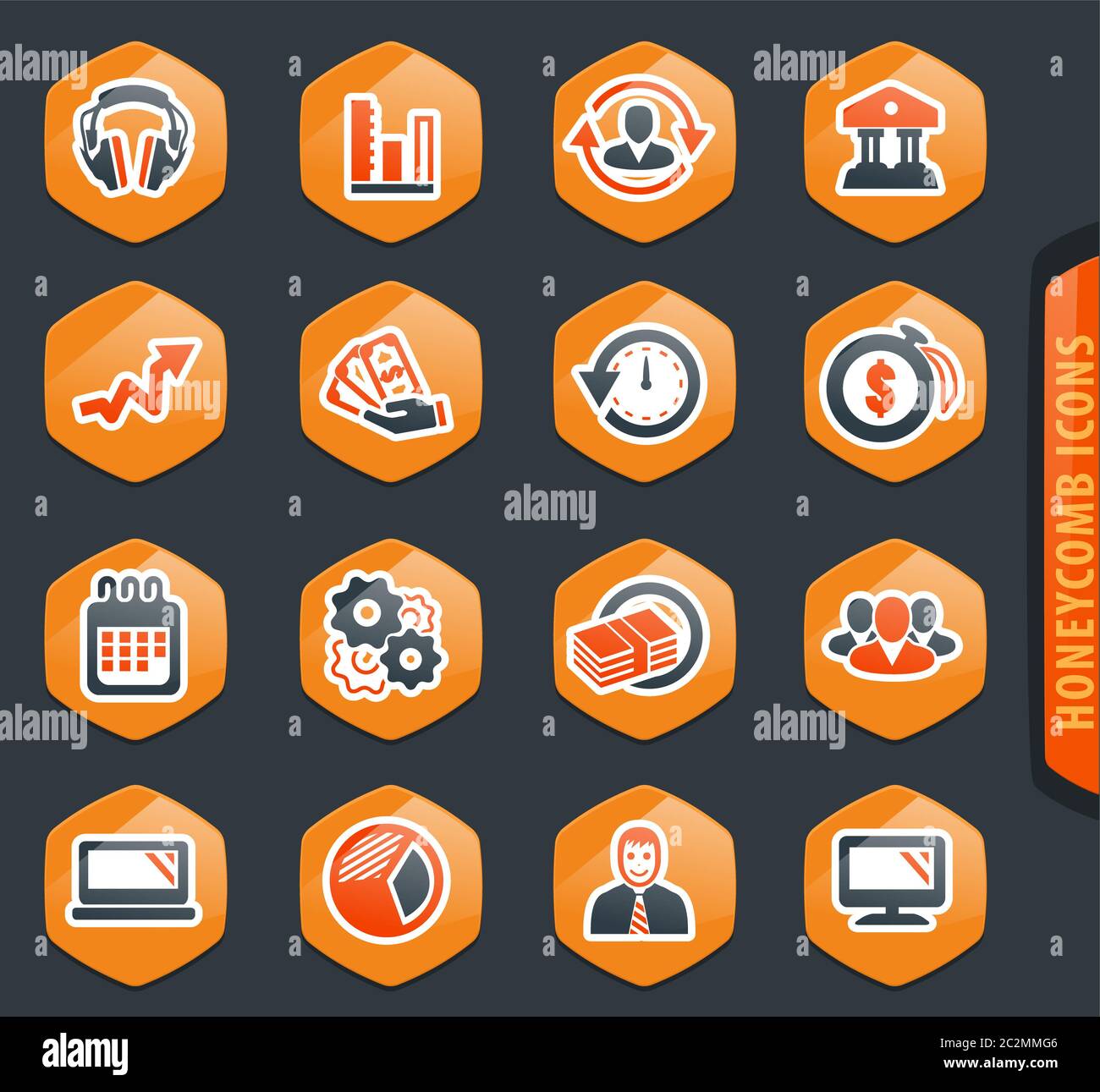 Business management and human resources color vector icons for user ...