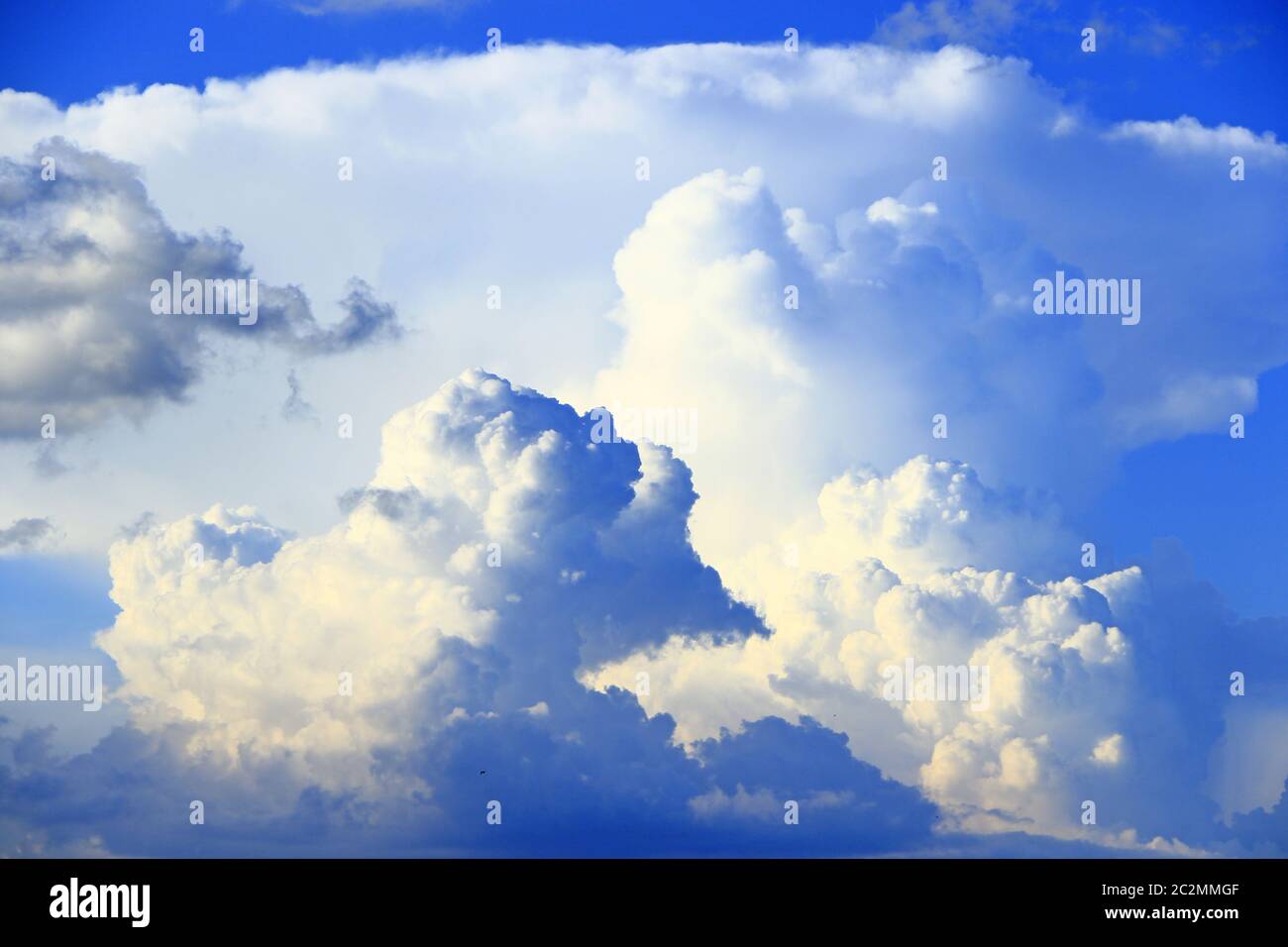 Beautiful white clouds on blue sky background. White clouds on ...