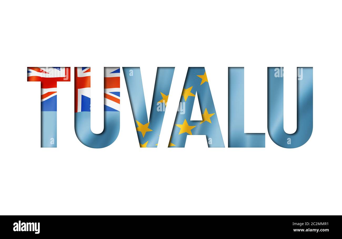 tuvalu flag text font. nation symbol background Stock Photo - Alamy