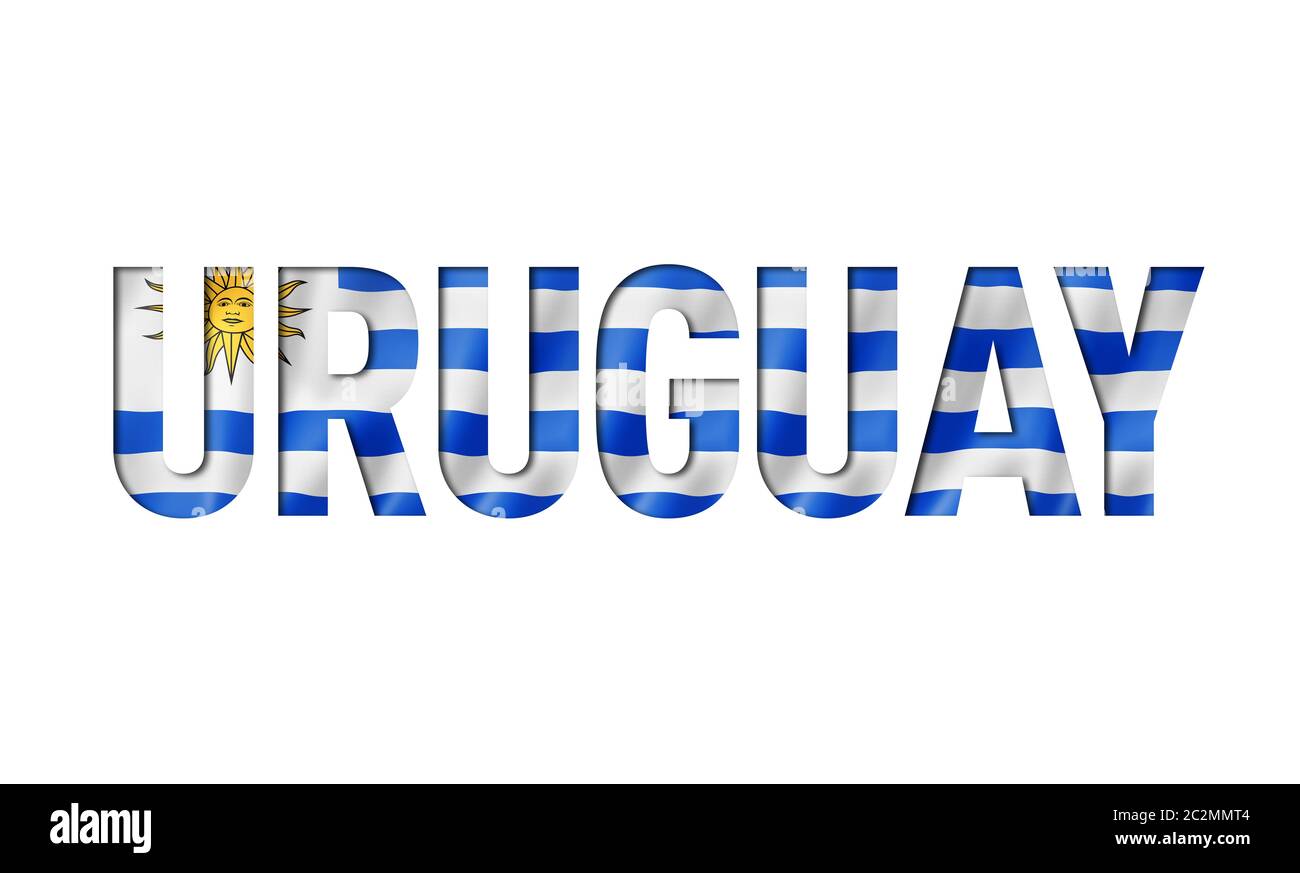 uruguaian flag text font. uruguay symbol background Stock Photo - Alamy