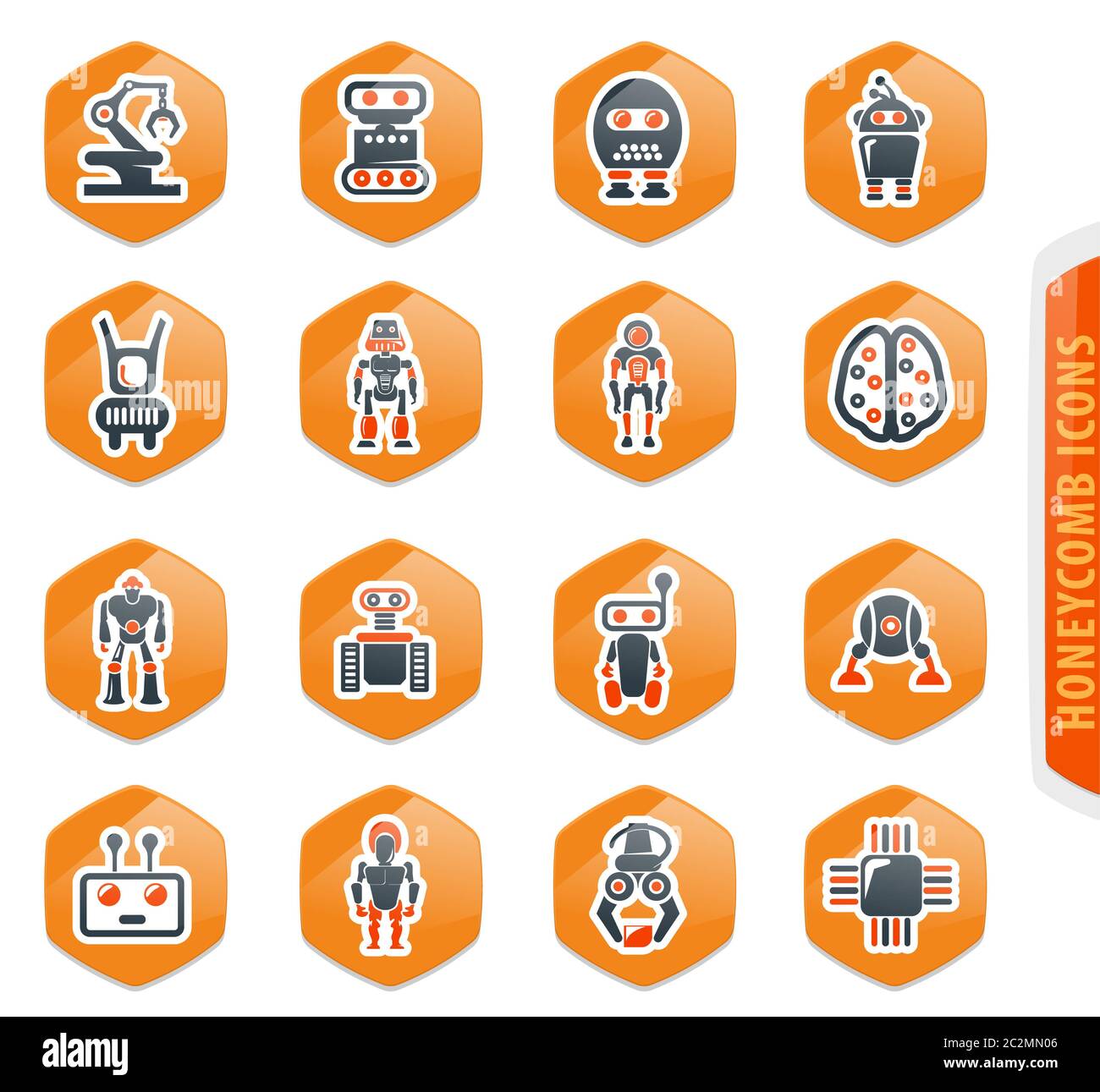 Robots color vector icons for user interface design Stock Photo - Alamy