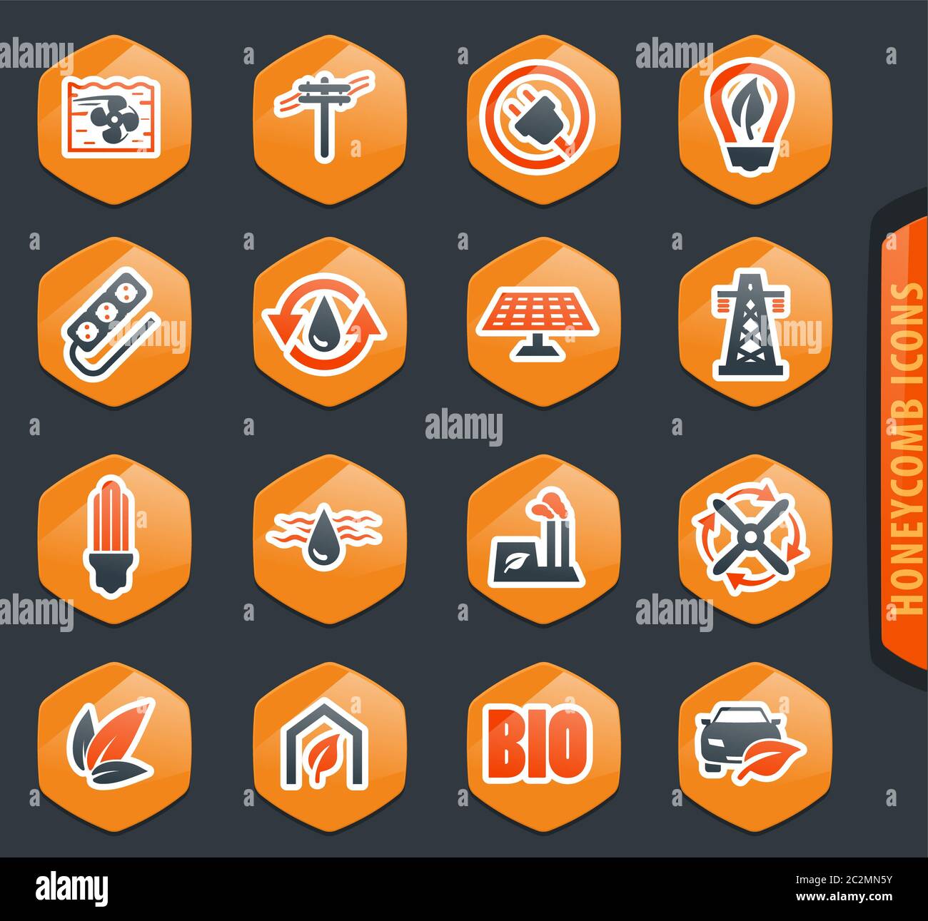 Alternative energy icons set for web sites and user interface Stock ...