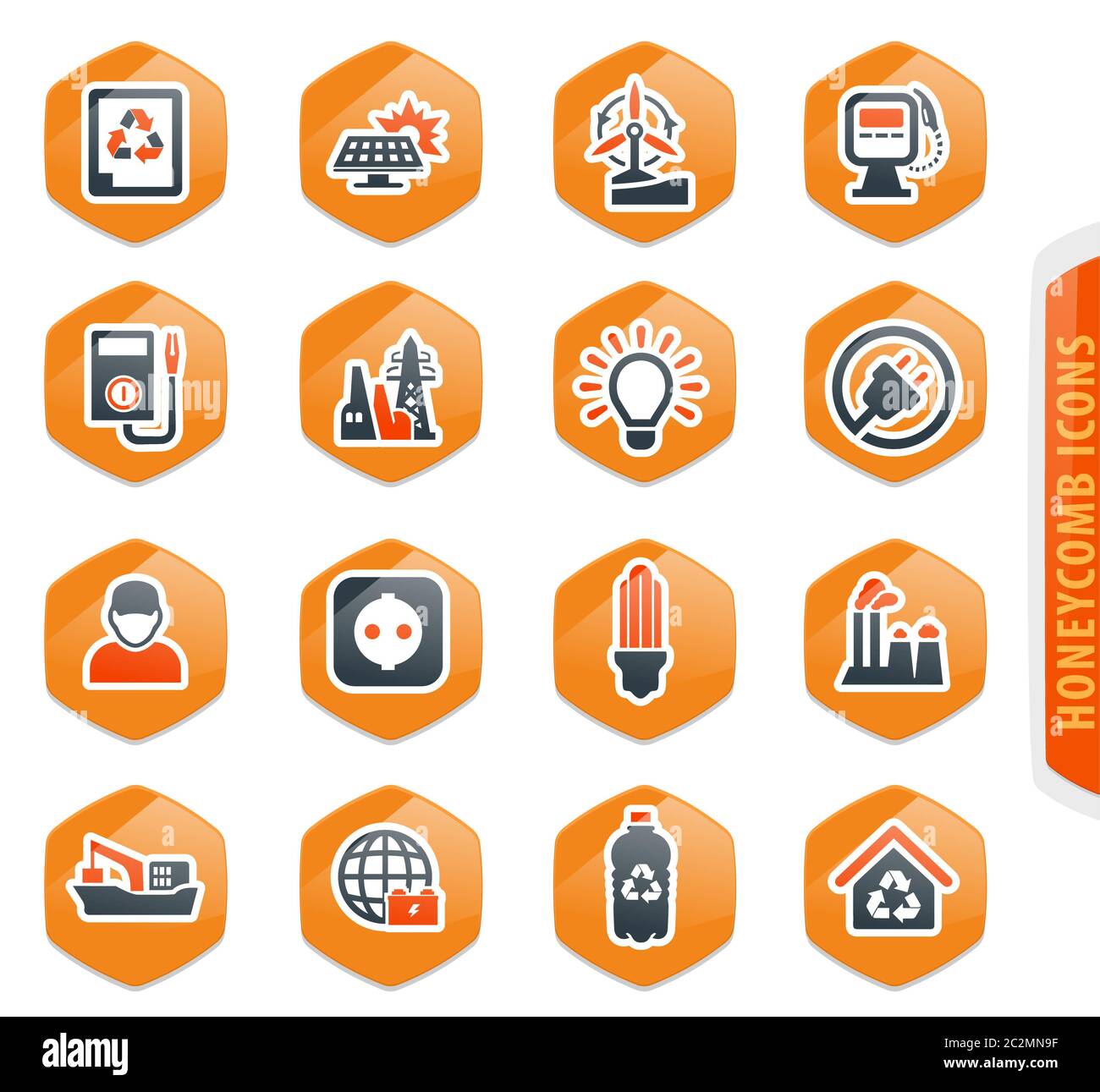 Alternative energy icons set for web sites and user interface Stock ...