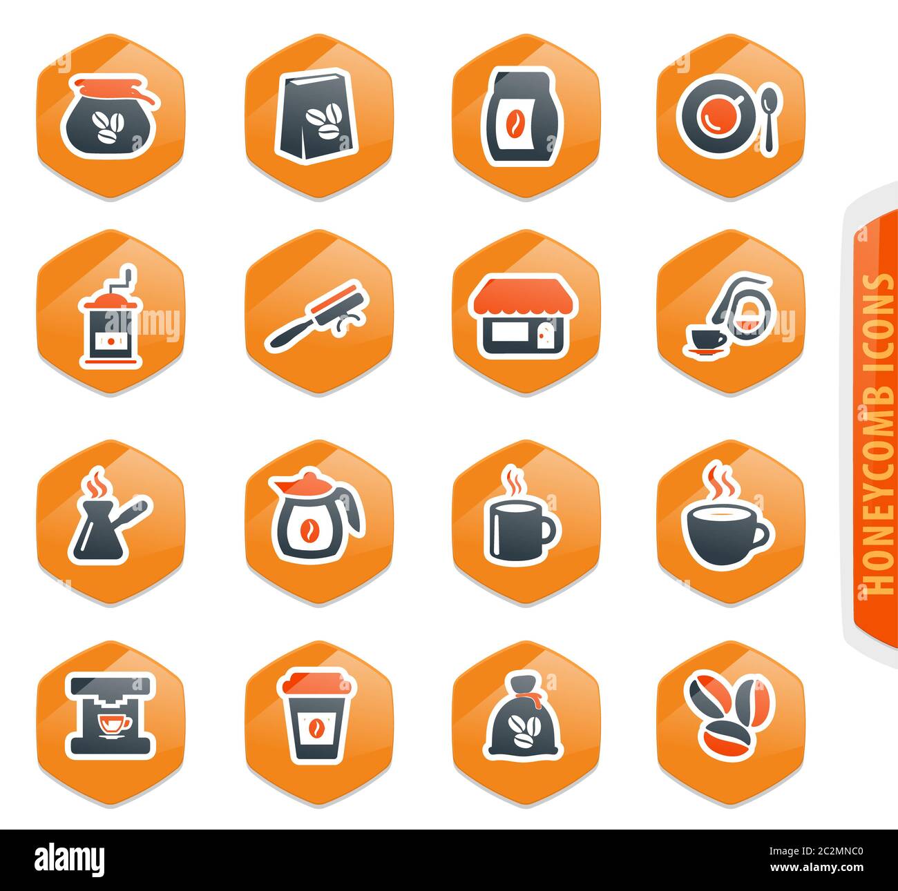 Coffee vector icons for user interface design Stock Photo - Alamy