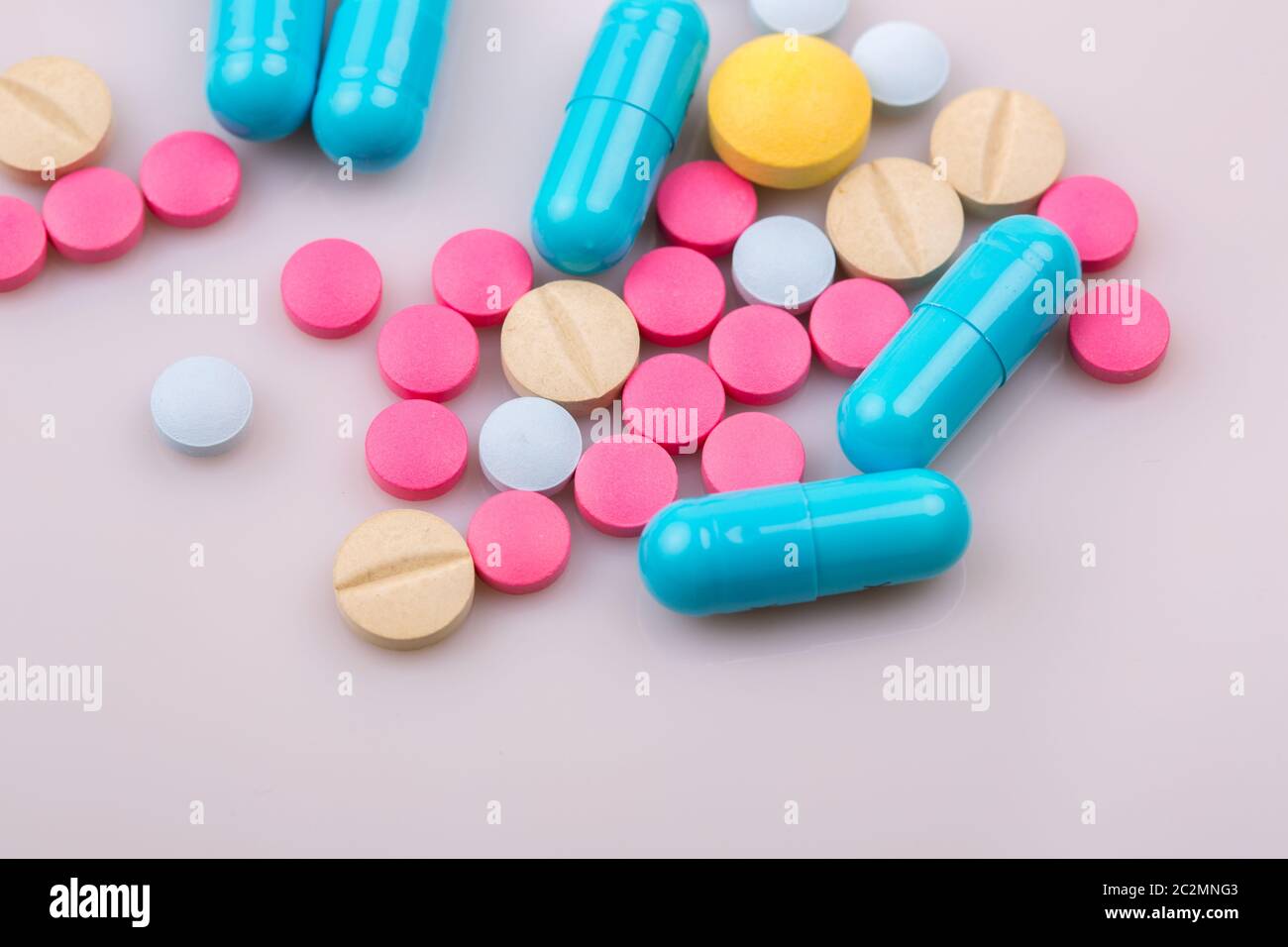 different Tablets pills capsule heap mix therapy drugs Stock Photo - Alamy