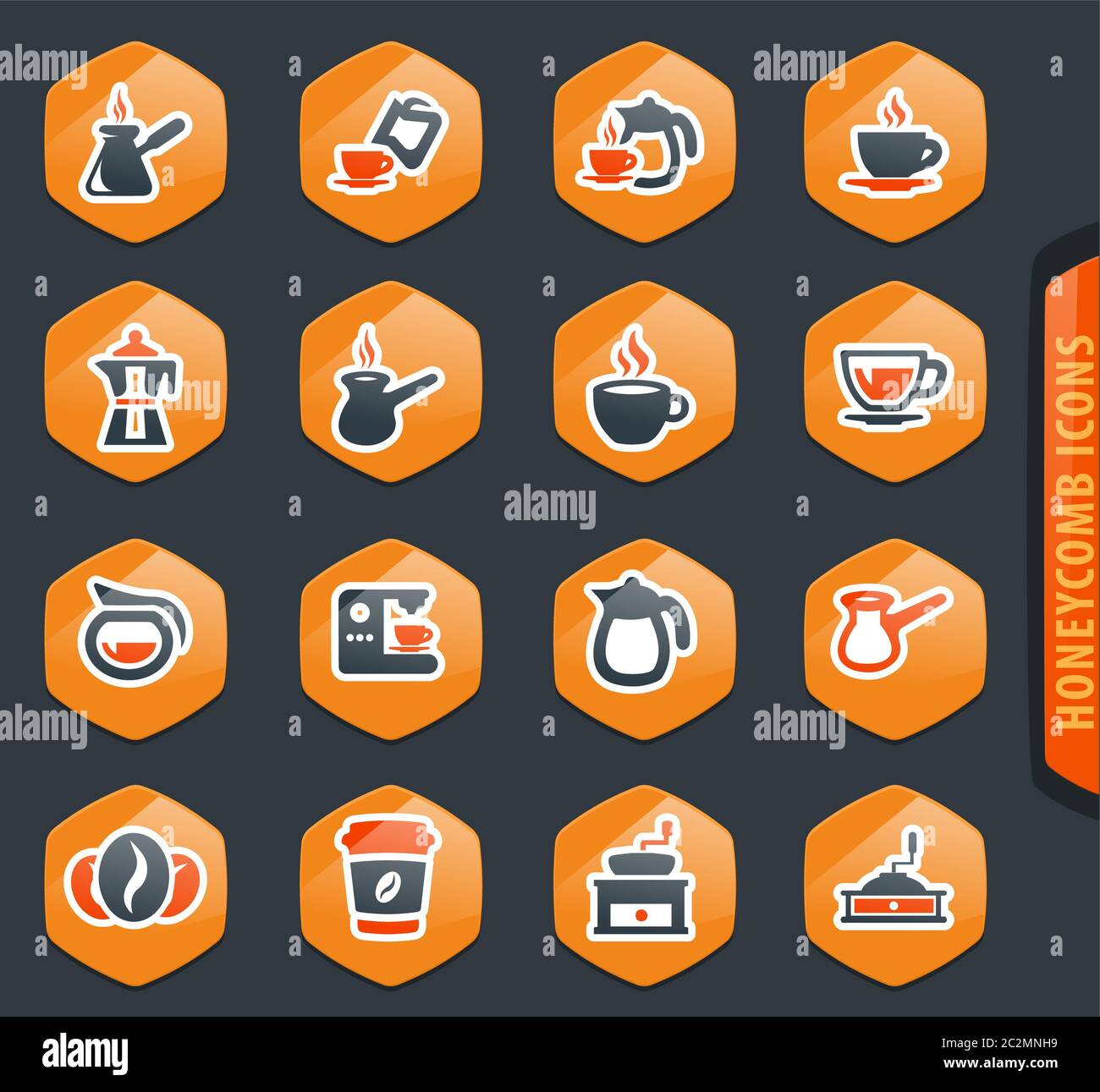 Coffee icon set for web sites and user interface Stock Photo - Alamy