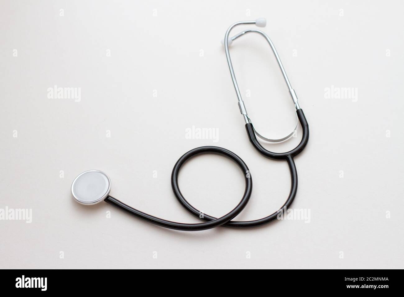 one stethoscope isolated on white background Stock Photo - Alamy