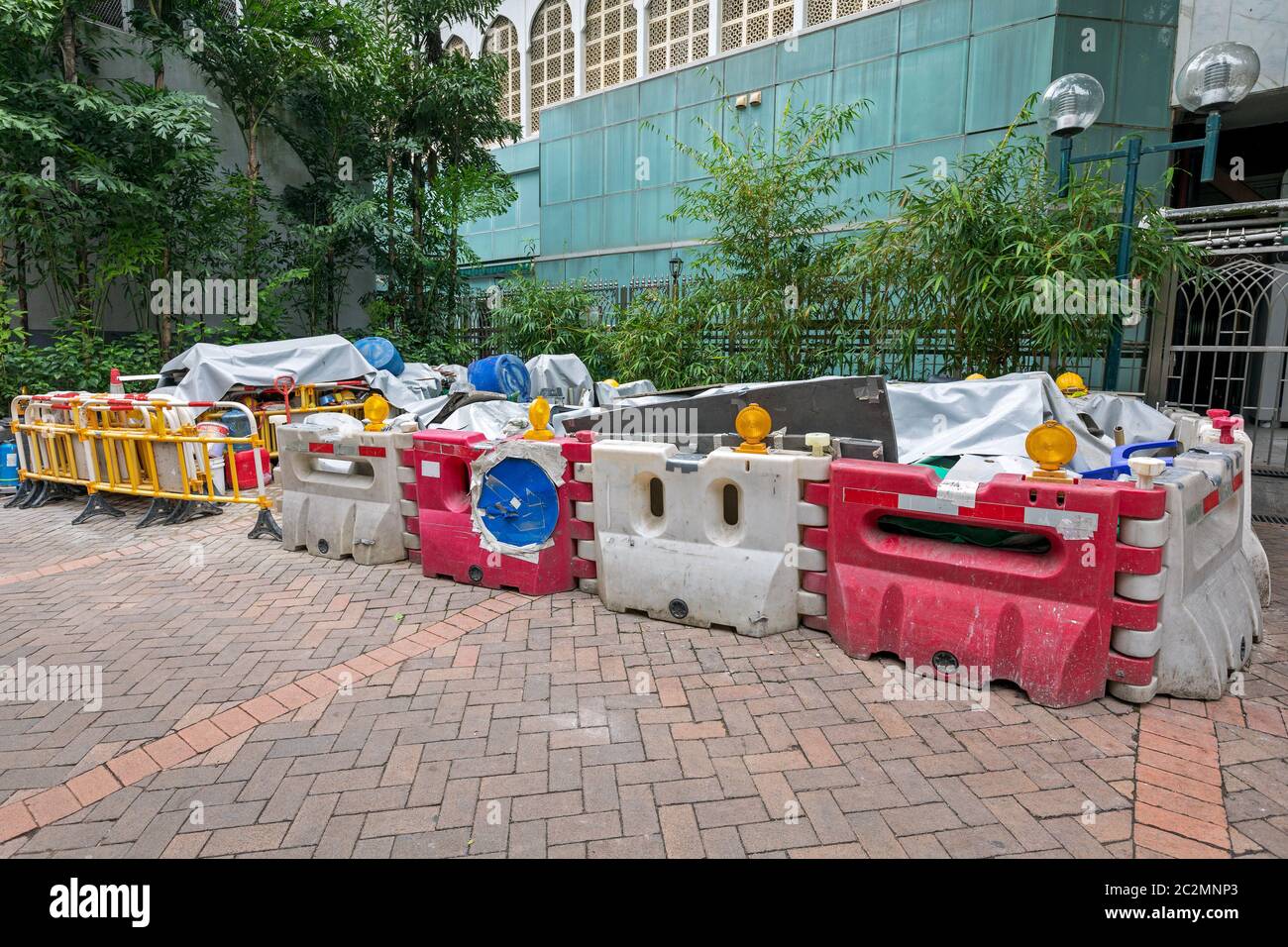 Material for Construction Site With Barrier Protection Stock Photo - Alamy