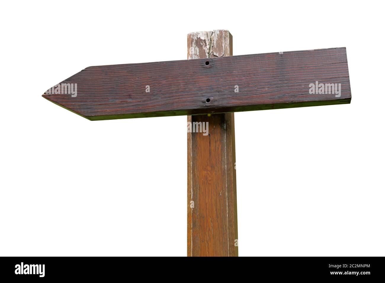 Blank wooden sign isolated on white background Stock Photo - Alamy