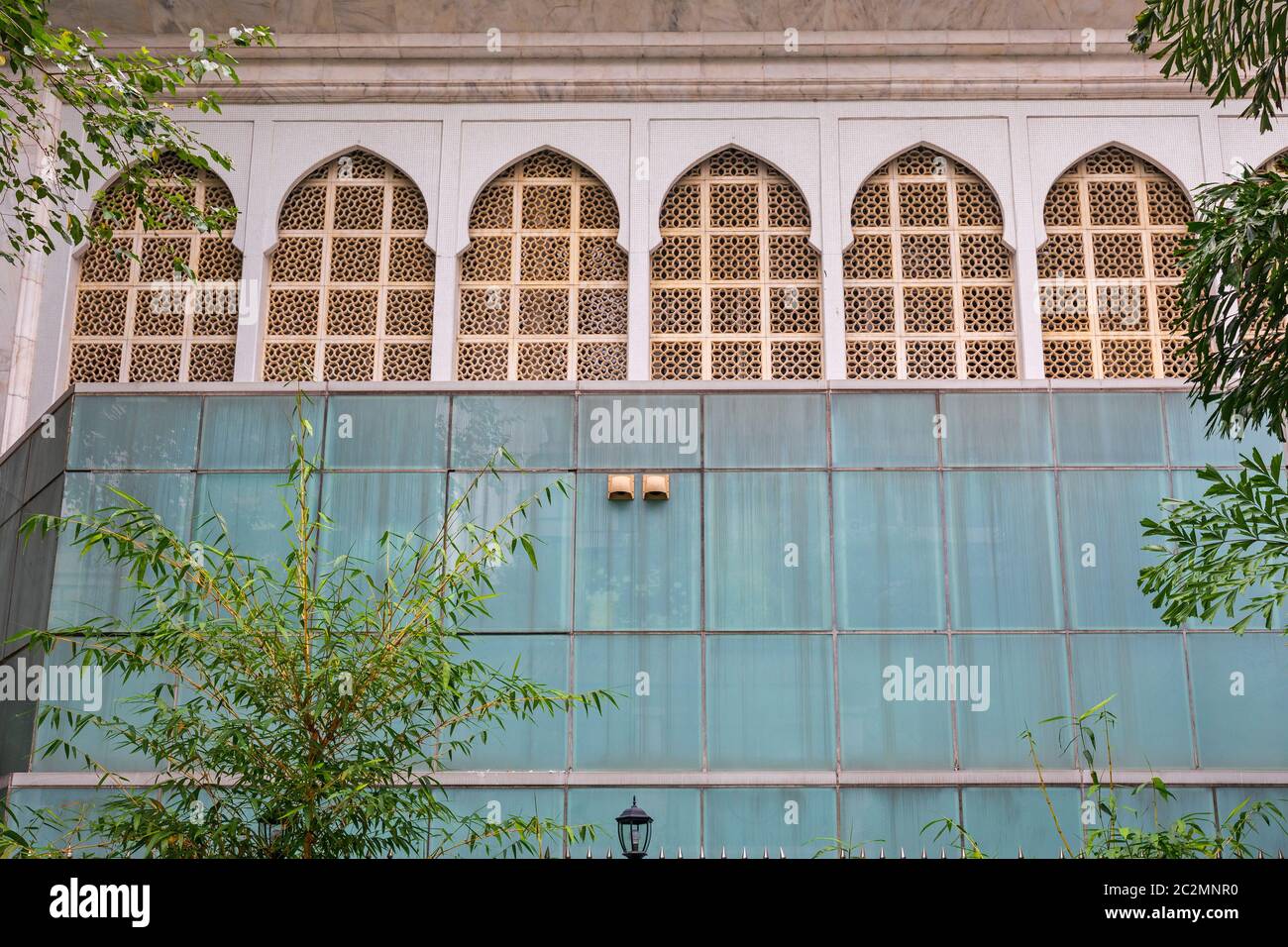 Arch Windows and Wall at Temple Building Stock Photo - Alamy