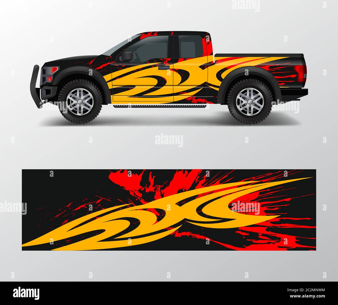 wrap graphic design vector for off road truck. Abstract sporty and ...