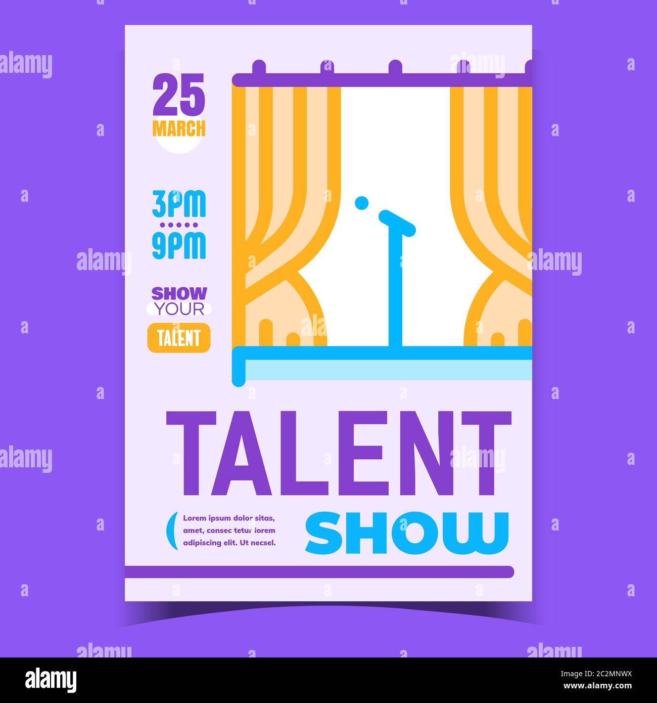 Talent Show Creative Promotional Banner Vector Stock Vector Image & Art ...