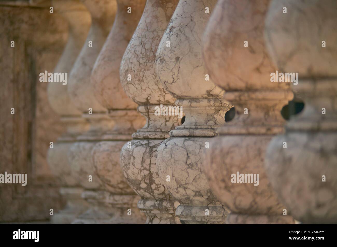 Detail of marble handrail in a historic building in Venice Stock Photo ...