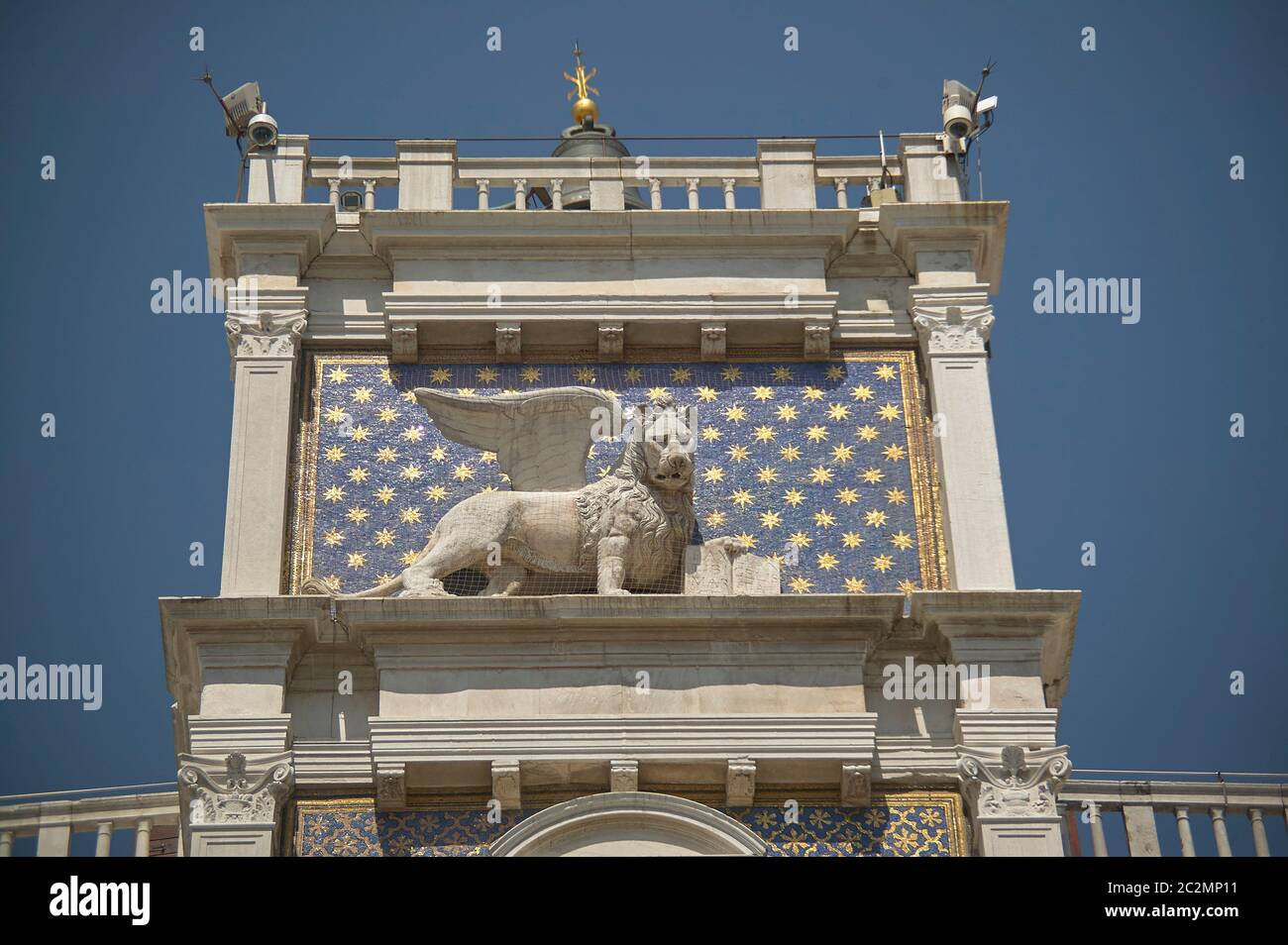 Detail of the winged lion of Saint Mark in the statue of St. Mark's ...