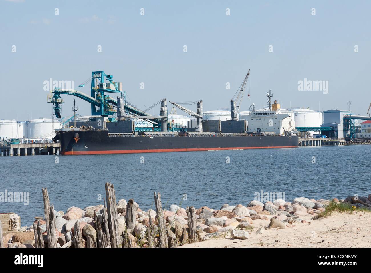 chemical tanker during unloading operation in the port Stock Photo - Alamy