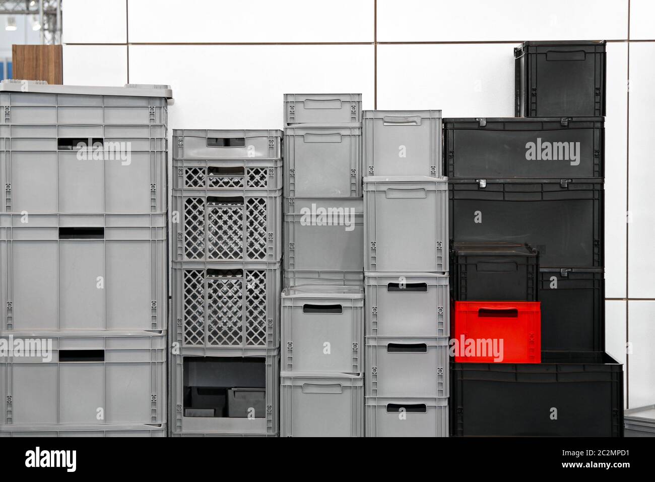 Big pile of commercial packing crates and boxes Stock Photo - Alamy