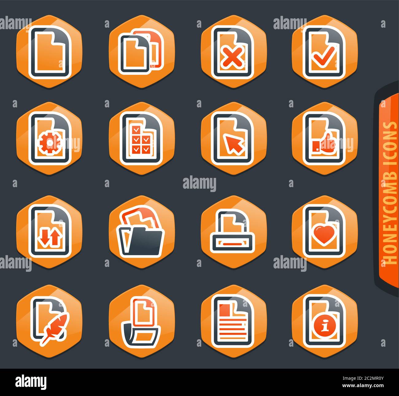 Documents vector icons for user interface design Stock Photo - Alamy
