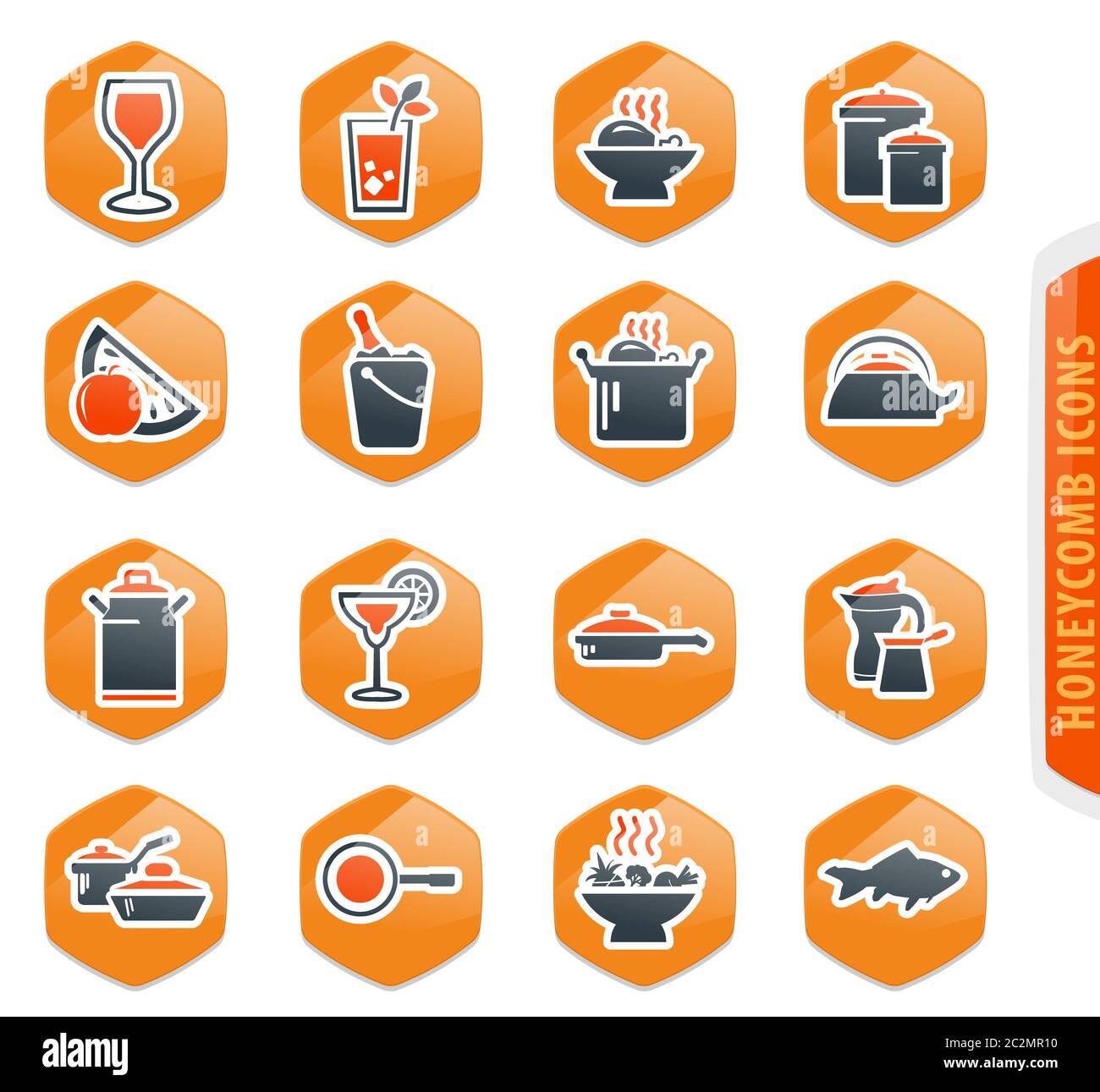 Food and kitchen web icons for user interface design Stock Photo - Alamy