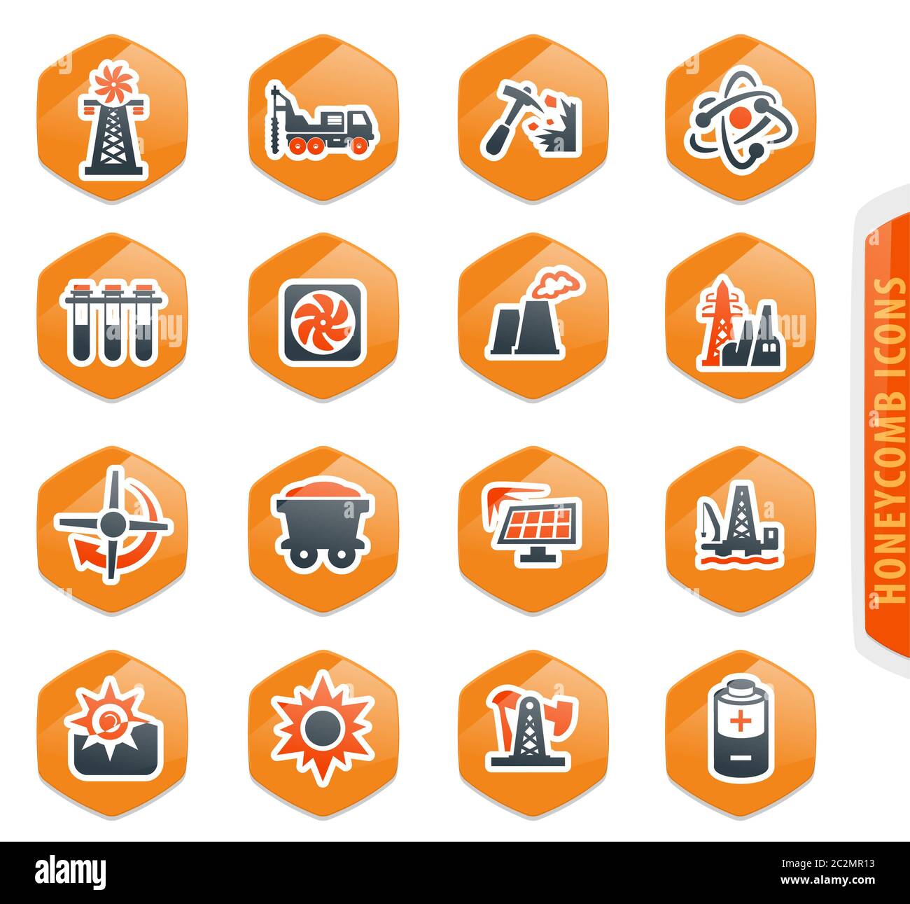 Fuel Power generation vector icons for user interface design Stock ...
