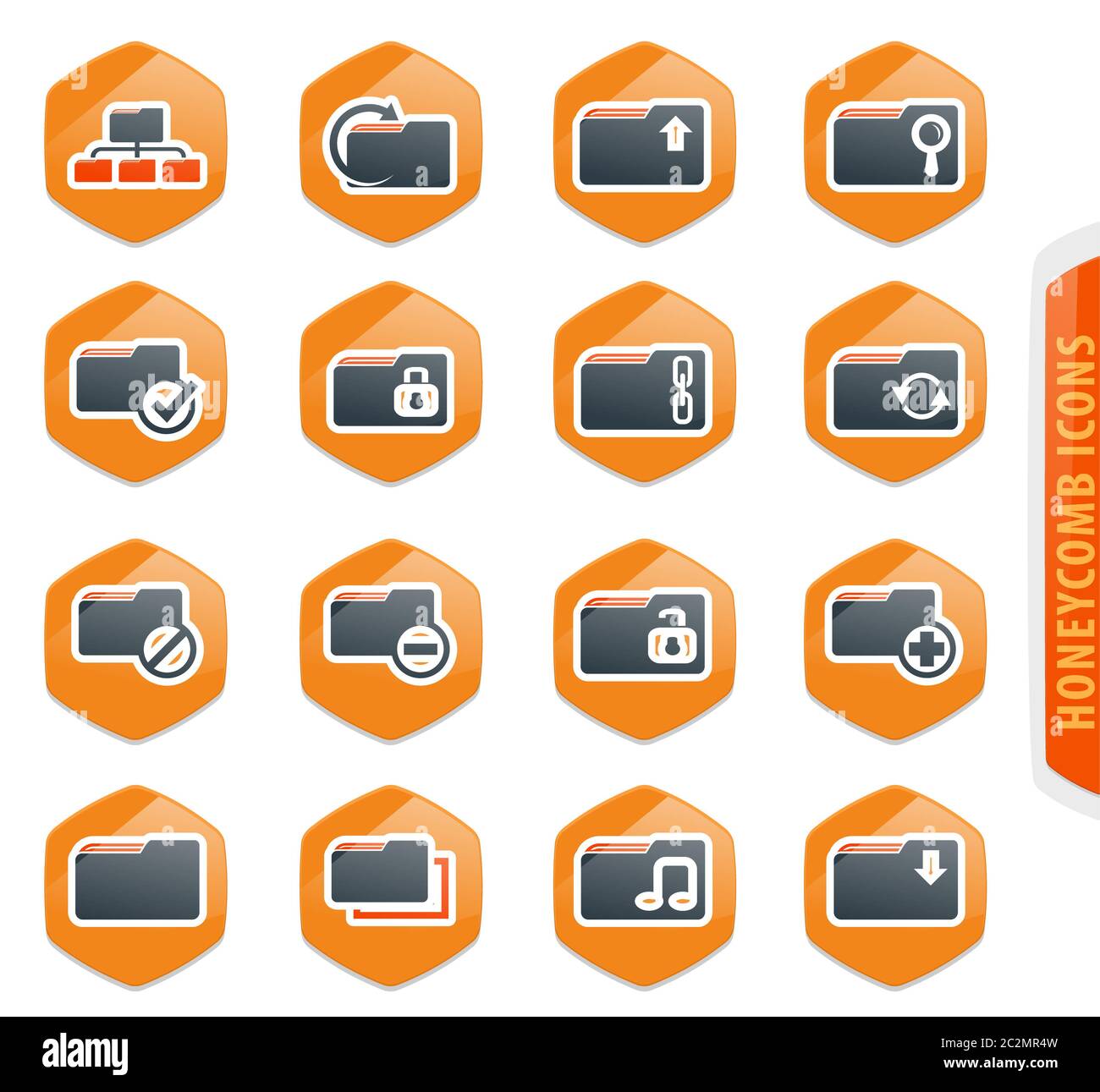 Folder vector icons for user interface design Stock Photo - Alamy