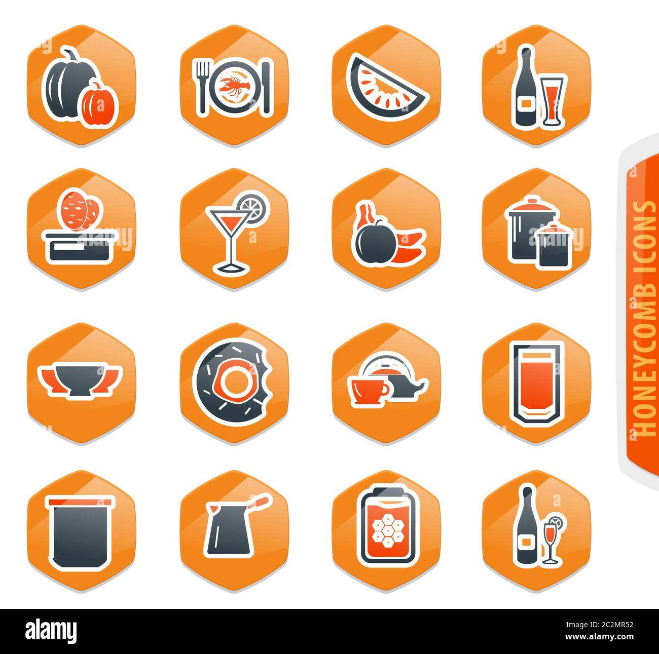 Food and kitchen web icons for user interface design Stock Photo - Alamy