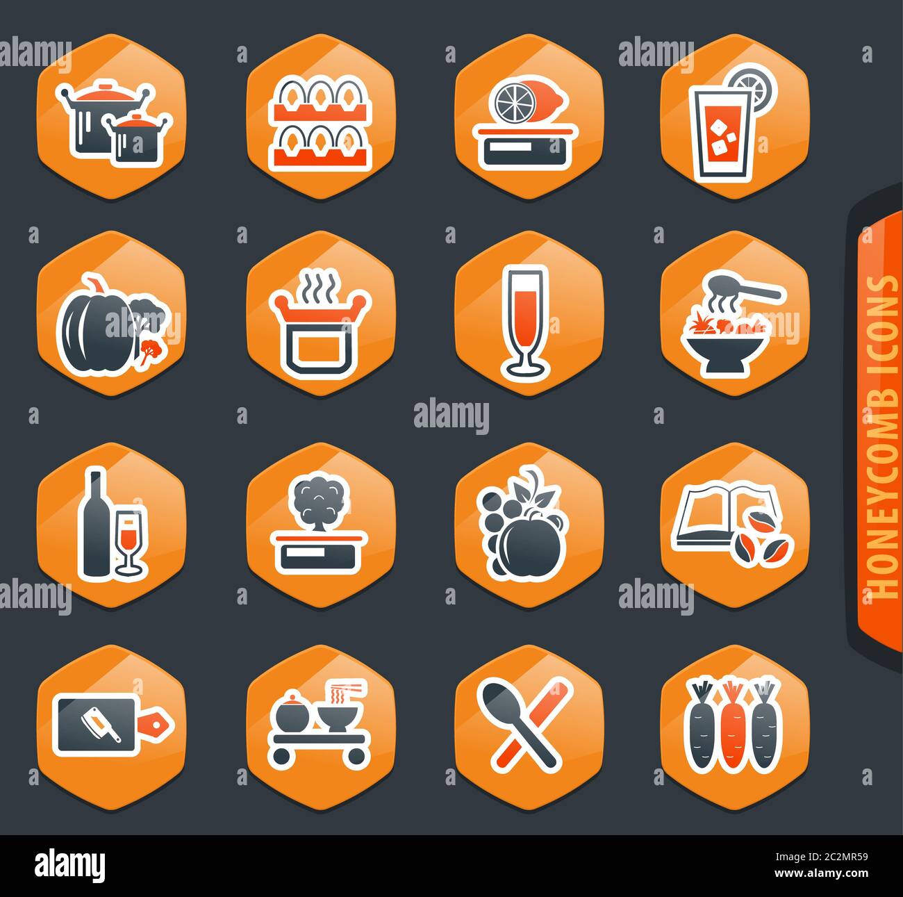 Food and kitchen web icons for user interface design Stock Photo - Alamy