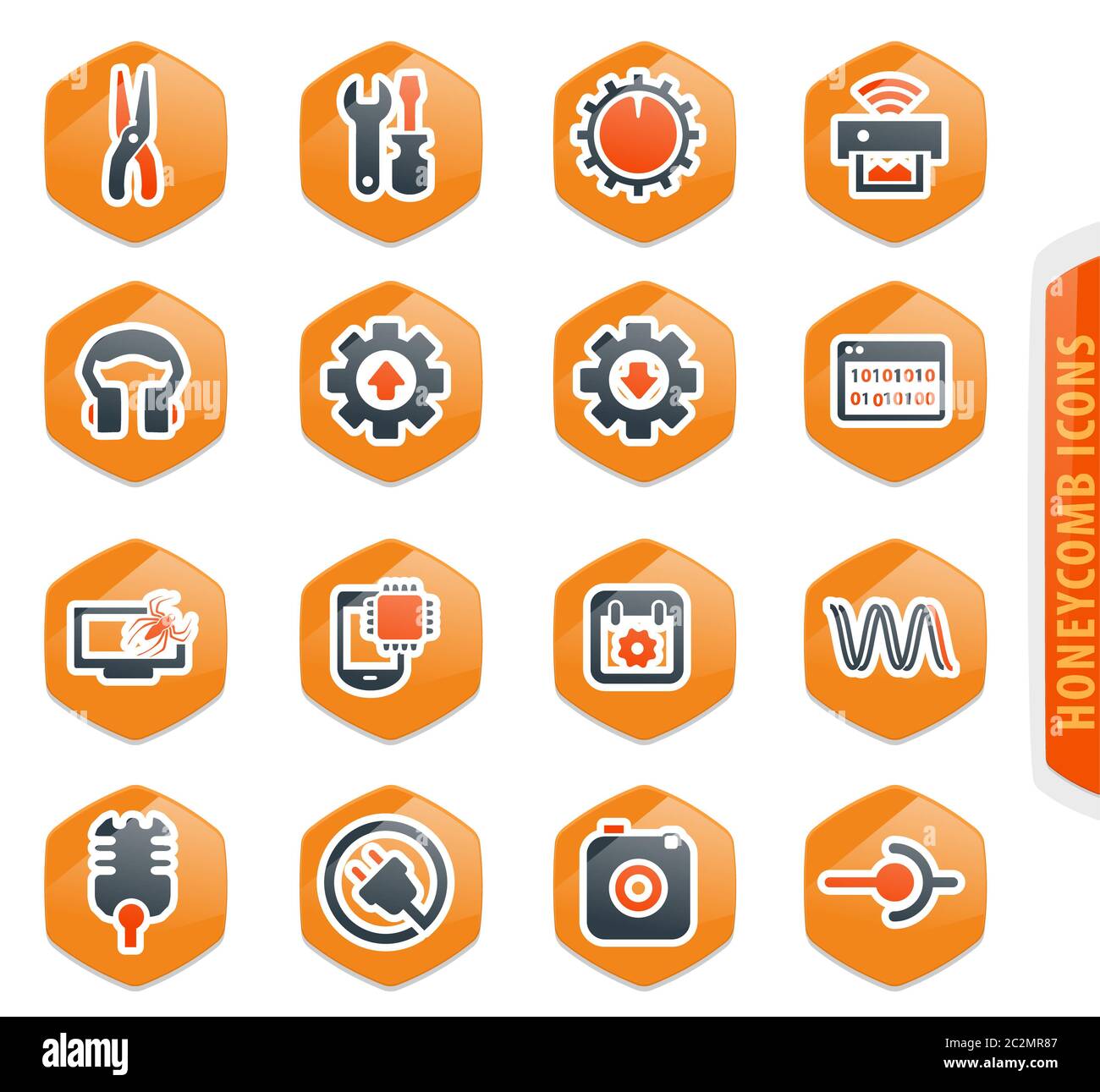 Electronic repair vector icons for user interface design Stock Photo ...
