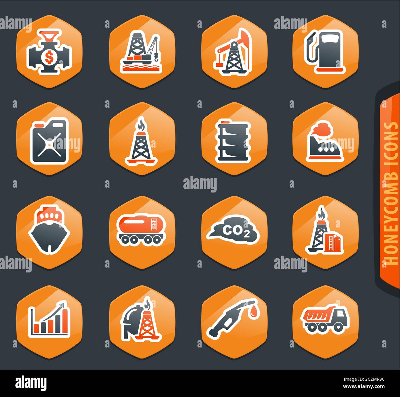 Extraction of oil icons set for web sites and user interface Stock ...